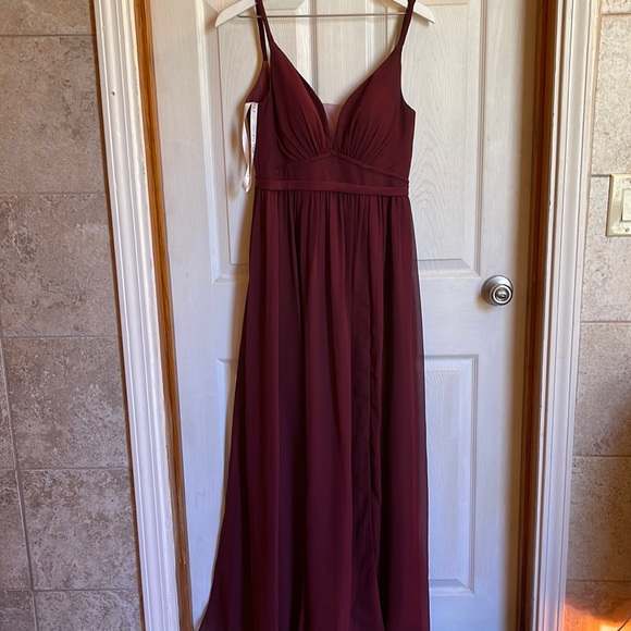 Azazie | Dresses | Burgundy Long Formal Dress Azazie | Poshmark
